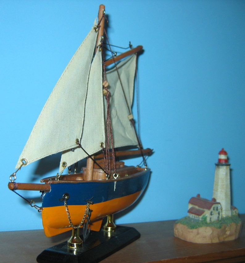 Wooden Ship Model FRIENDSHIP Like GAFF SLOOP 9 Long - Etsy