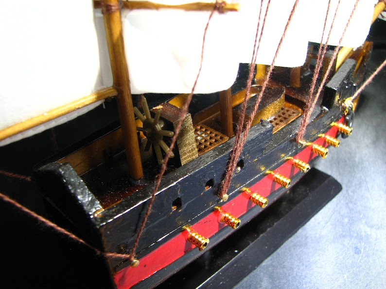Wooden Ship Model of the Pirate Ship the Adventure Galley of Capt. Kidd ...