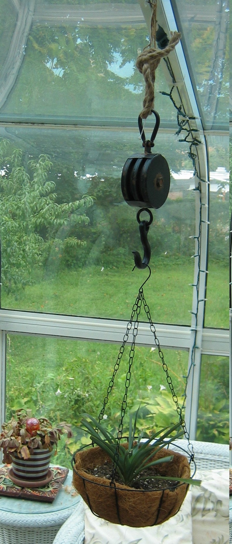 Metal Ship's Block With Iron Hook- Decorative Nautical Piece- Great for ...