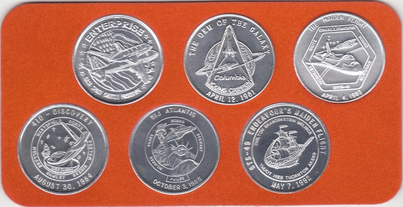 NASA STS Space Shuttles Maiden Flights 6 Minted Coin Collector - Etsy
