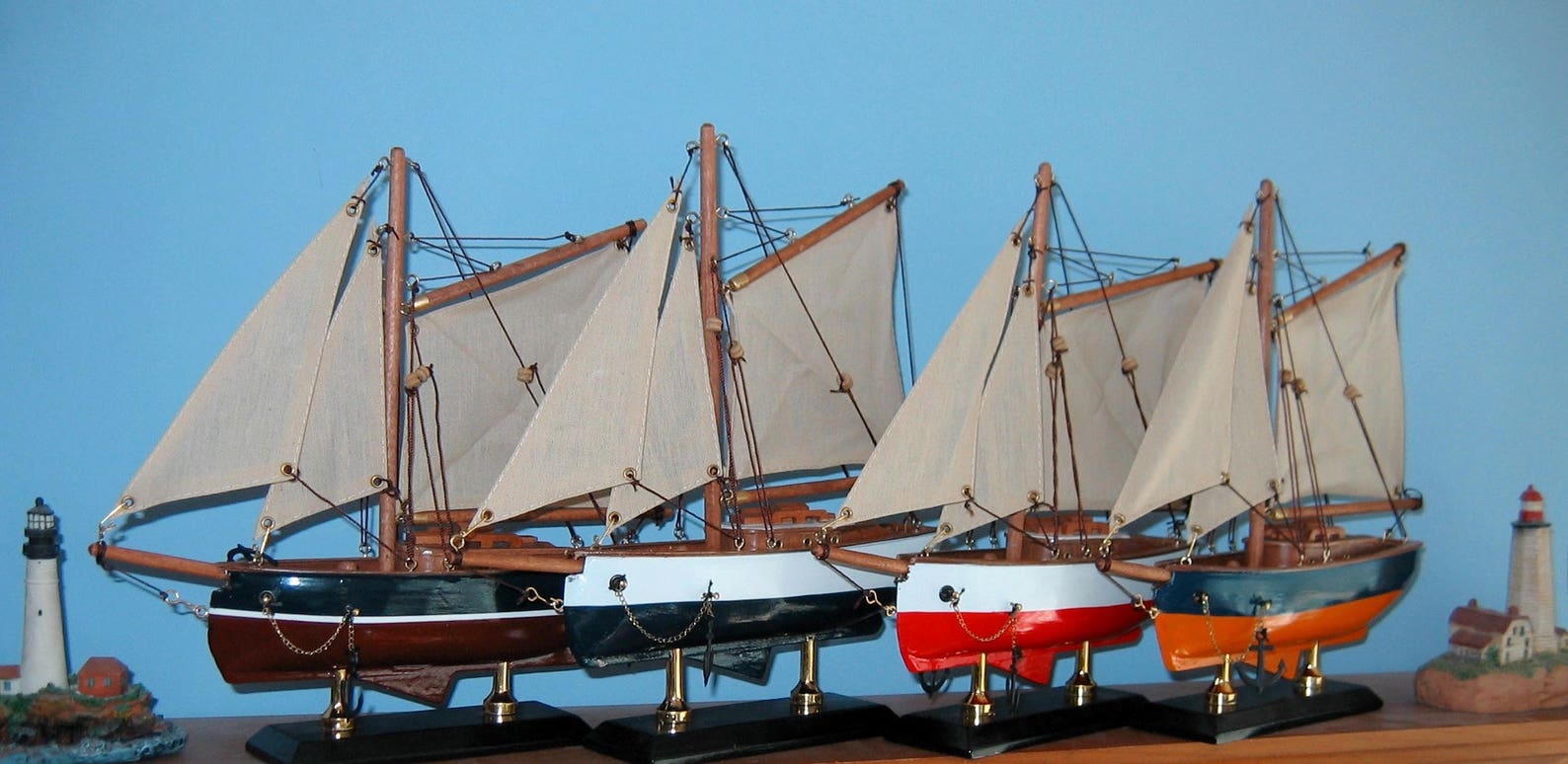 Wooden Ship Model FRIENDSHIP Like GAFF SLOOP 9 Long | Etsy