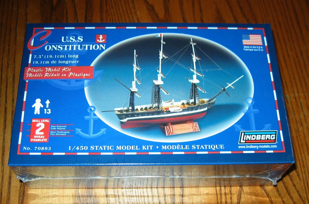USA Made USS CONSTITUTION Model Kit 1/450 Scale 7" Long Sealed Box - Etsy