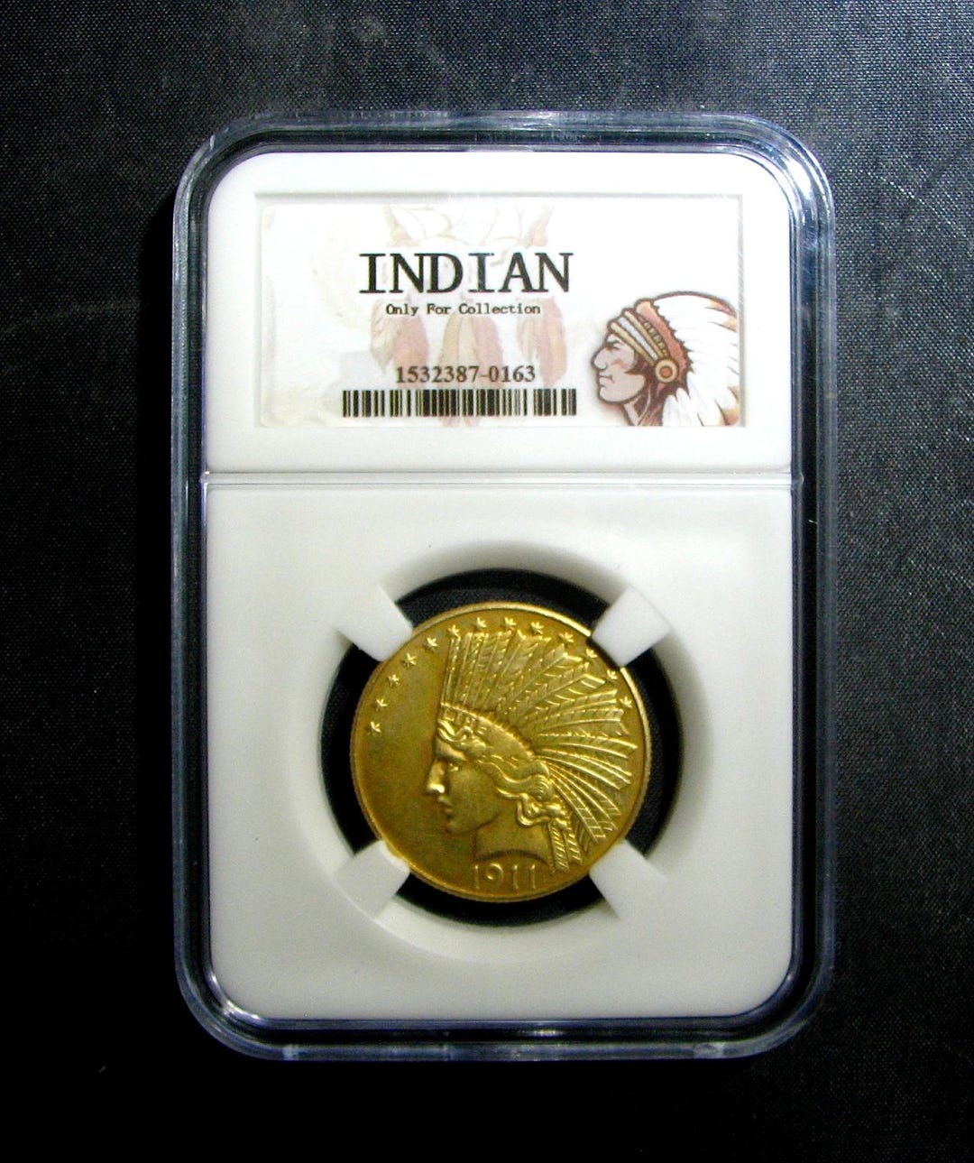 Ten Dollar Copy Gold Coin- 1911- Indian Gold Plated Eagle Tribute ...