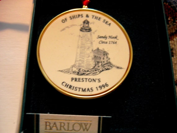 Vintage Faux 1996 SANDY HOOK LIGHTHOUSE 1996 Preston'… - Gem