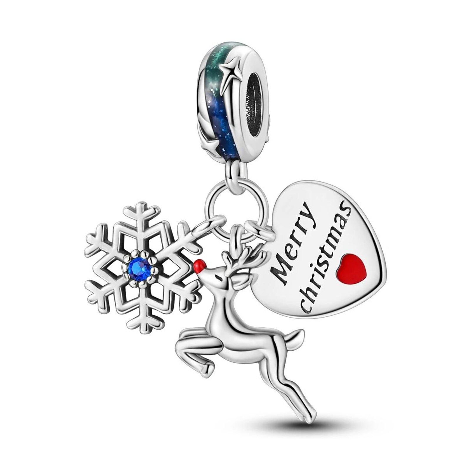 Christmas Enamel Charms Pendant, Snowman Charm, Dangle Charms Fits ...