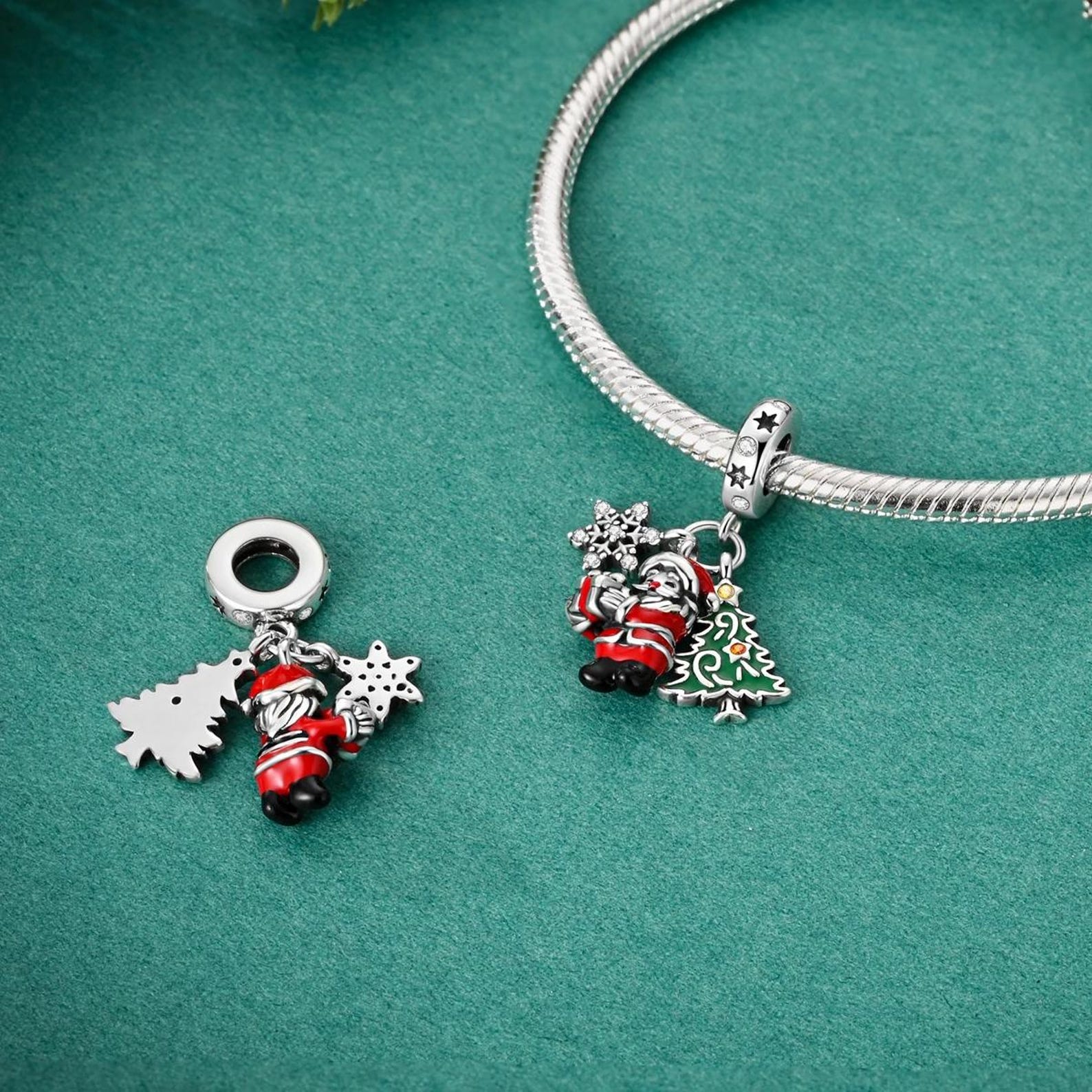 Christmas Enamel Charms Pendant, Snowman Charm, Dangle Charms Fits ...