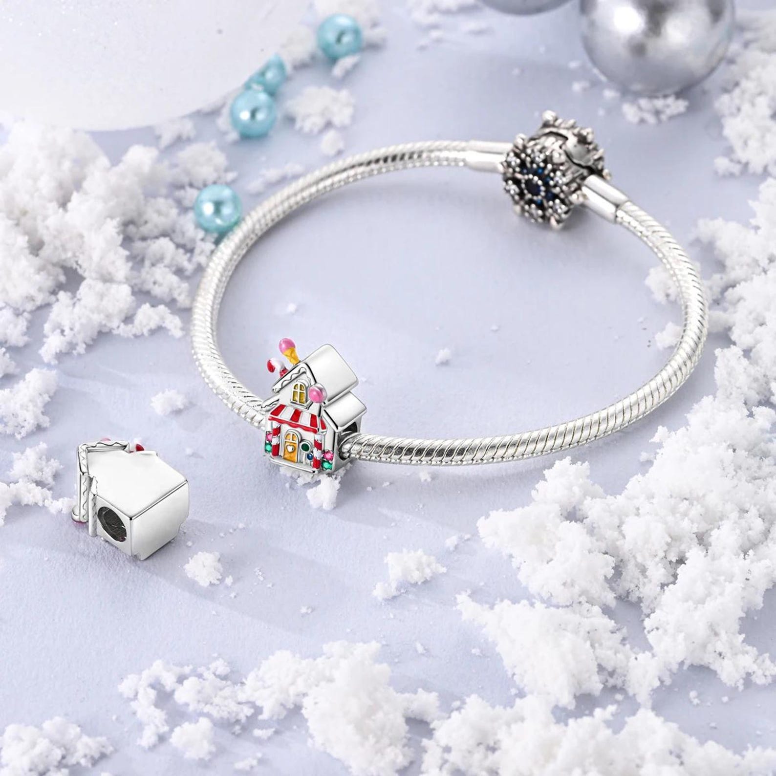 Christmas Enamel Charms Pendant, Snowman Charm, Dangle Charms Fits ...