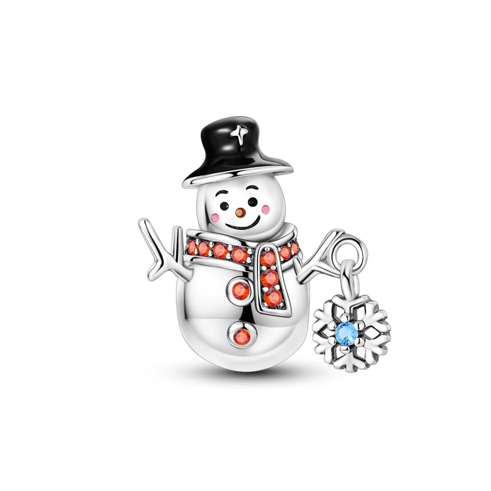 Christmas Enamel Charms Pendant, Snowman Charm, Dangle Charms Fits ...