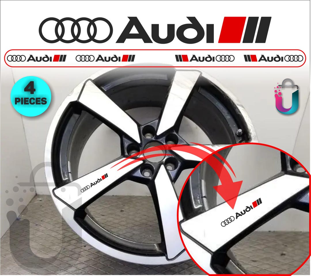Audi Wheel Vinyl Rim Decals – Sporty Car Styling Stickers (set of 4) - Etsy