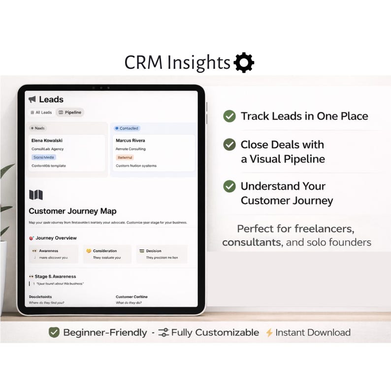 Notion Business Dashboard Template - Autonomos | Small Business Planner, CRM, Finance Tracker ...