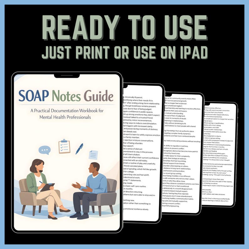SOAP Notes Guide, Therapist SOAP Notes, Therapist Resource, EMR Soap ...