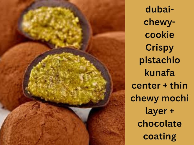 Chewy Dubai Chocolate Cookie Recipe | Gooey Pistachio Cream | Kataifi ...
