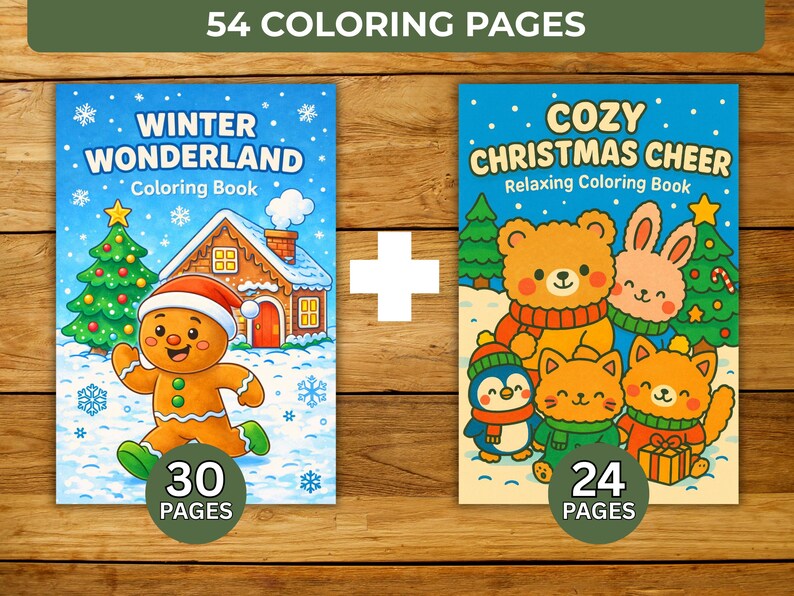Christmas Coloring Pages Bundle, Winter Coloring Sheets, Cozy Coloring ...