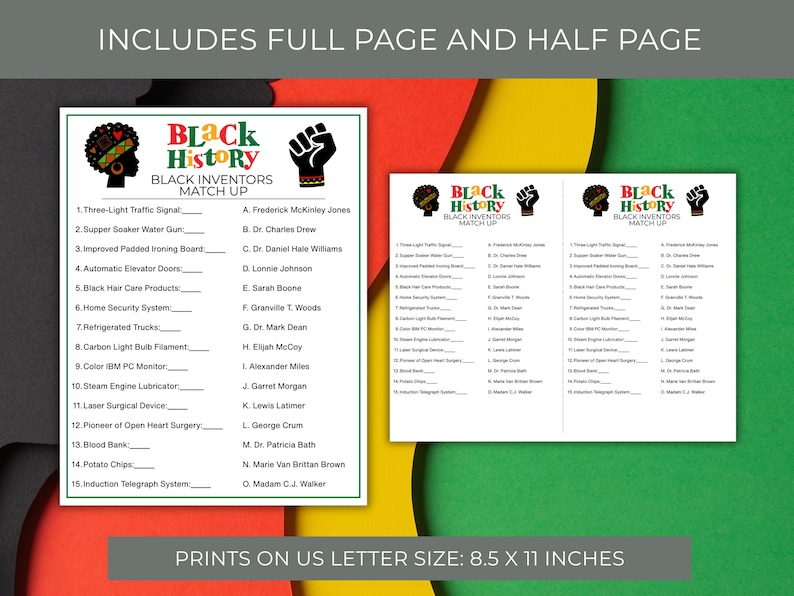 Black History Trivia Games Printable, Black History Month Activity ...