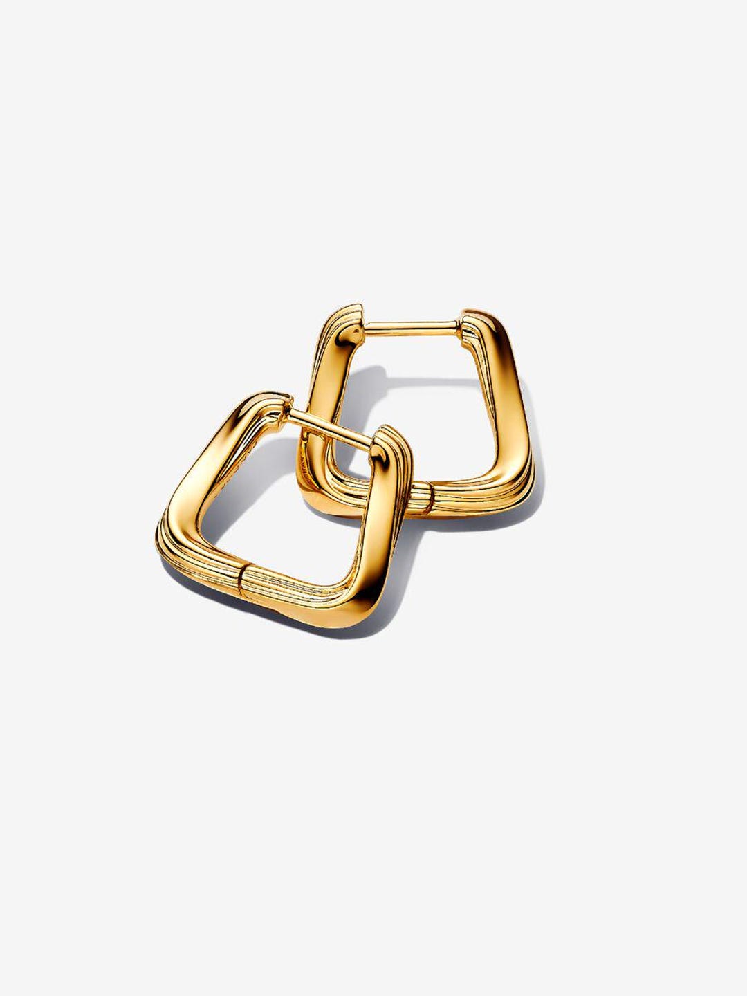 Pandora Twisted Triangle Small Hoop Earrings - Etsy
