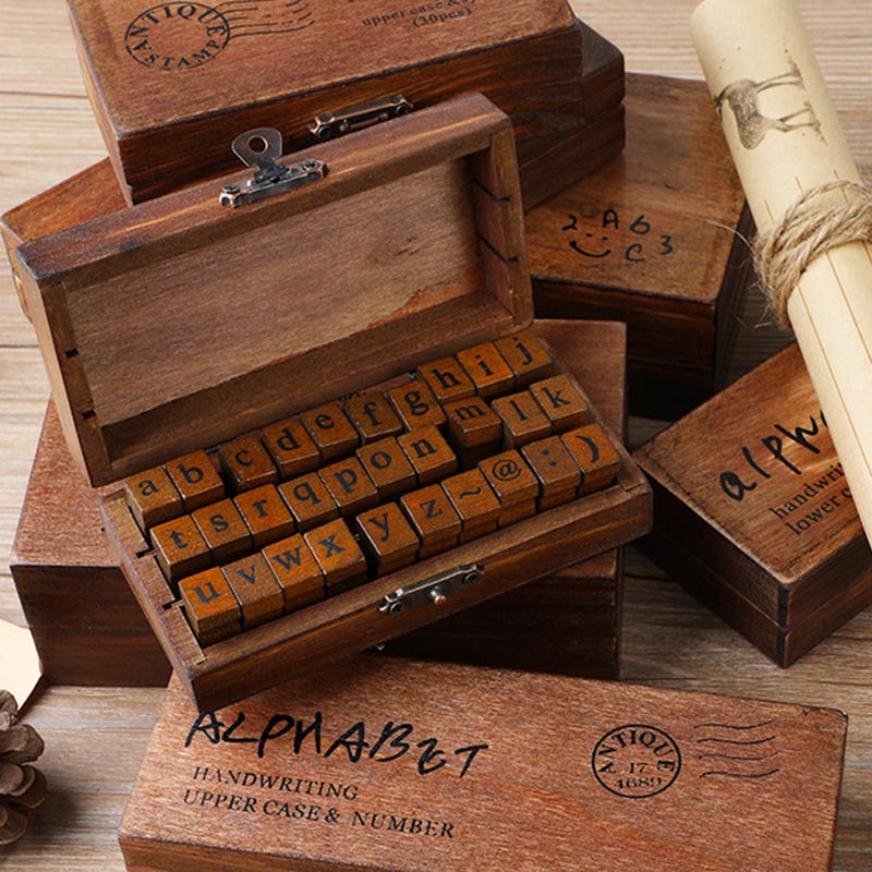 Alphabet Rubber Stamps - Etsy