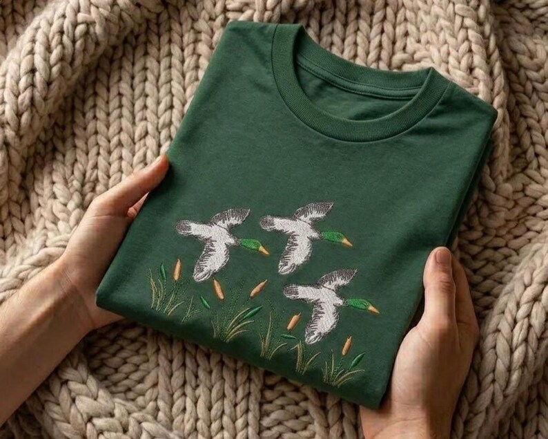 Retro Duck Embroidery Design, Vintage Mallard Embroidery File, Wild ...