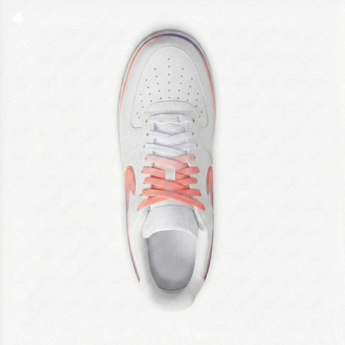Custom Hand-painted Nike Air Force 1 Shoes | Sunset Gradient Swoosh ...