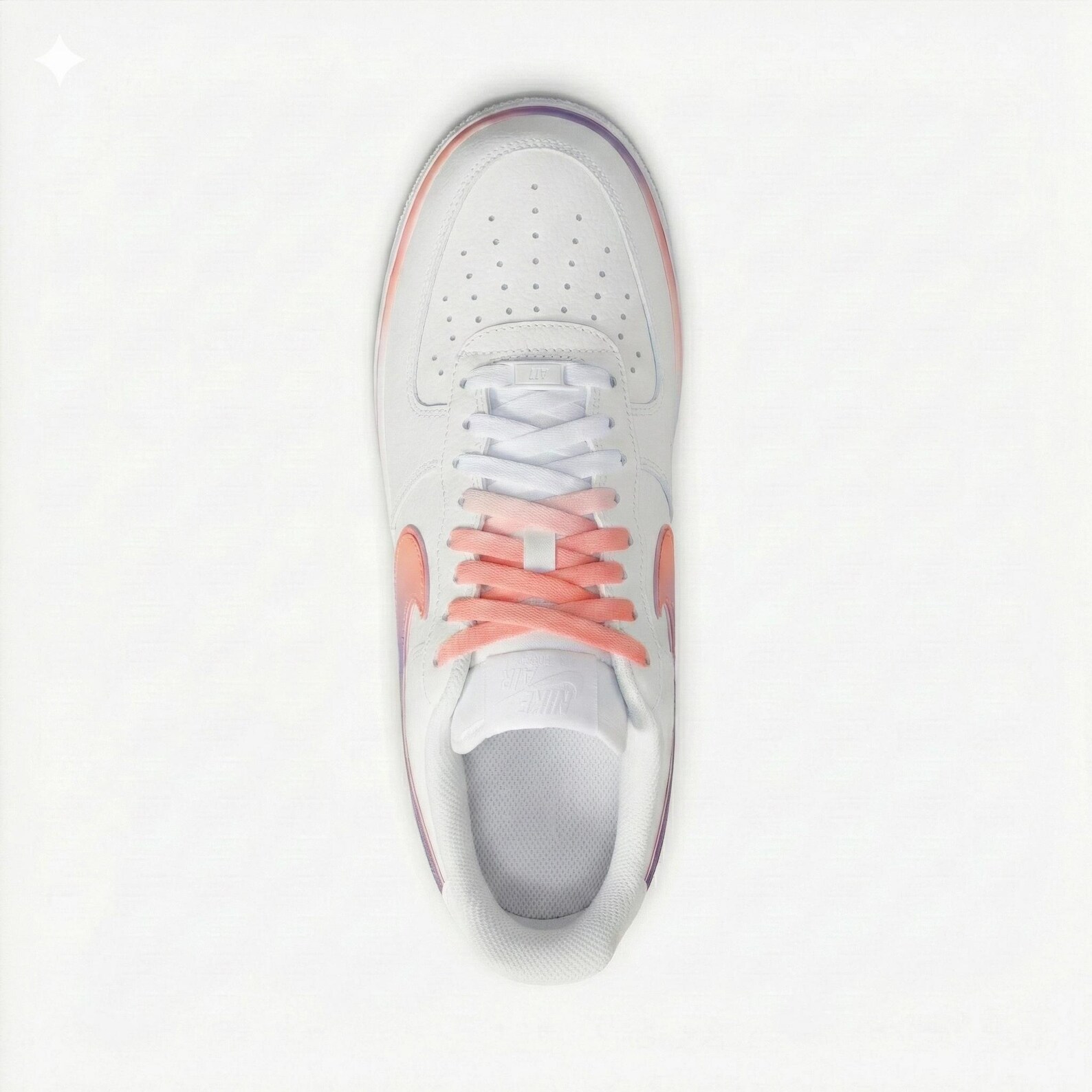 Custom Hand-painted Nike Air Force 1 Shoes | Sunset Gradient Swoosh ...
