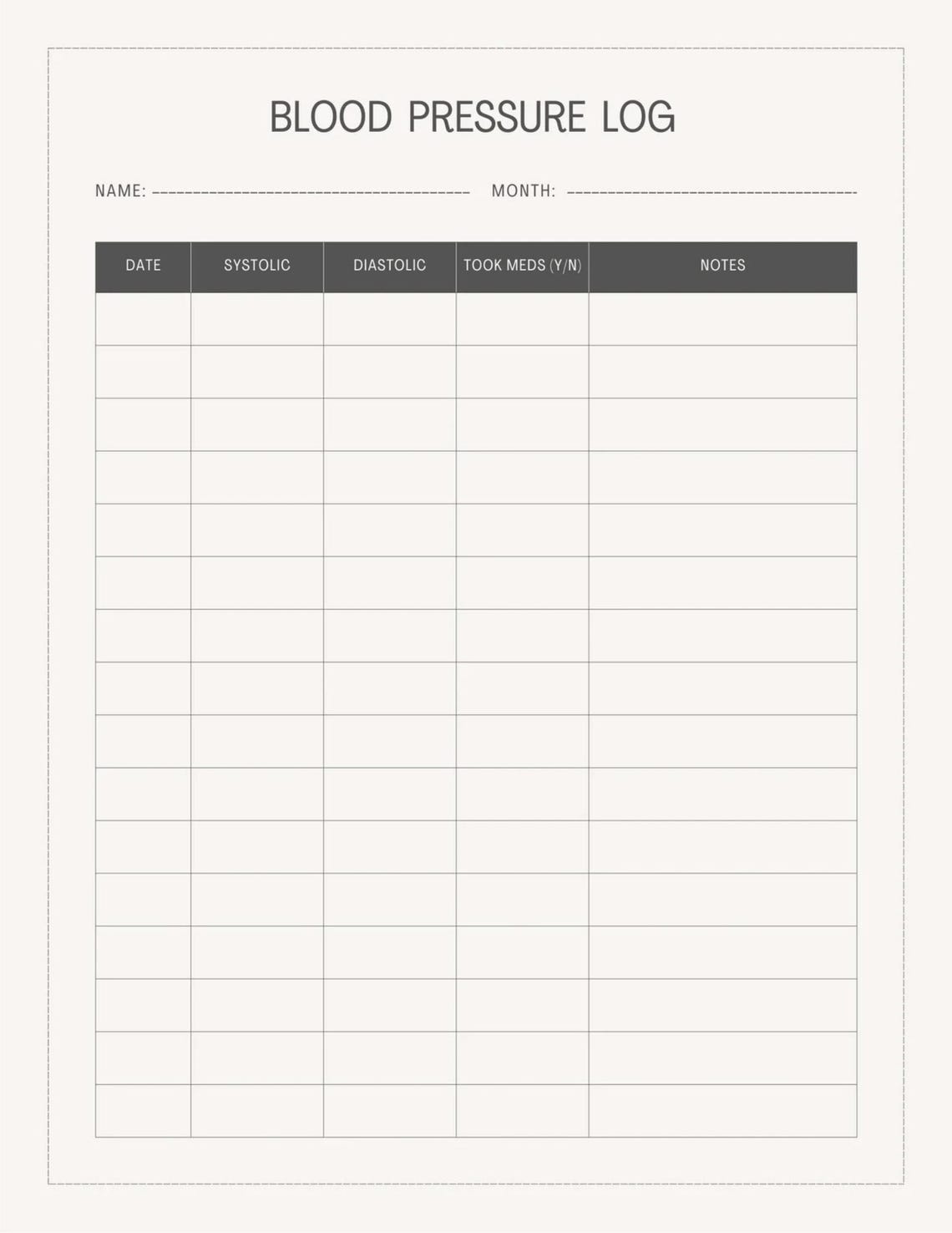 Daily Blood Pressure Tracker: Editable Medical Log for Hypertension ...