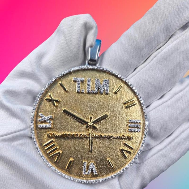 Rapper Clock Necklace - Etsy