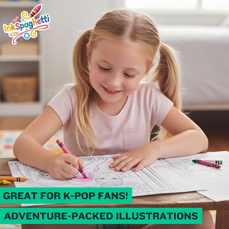 KPOP Demon Hunter World – Fun Coloring Book for Little Artists | Digital Download PDF - Etsy