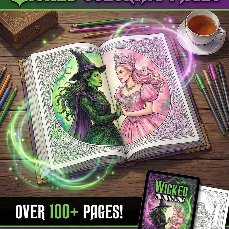 Wicked for Good Colouring - Etsy
