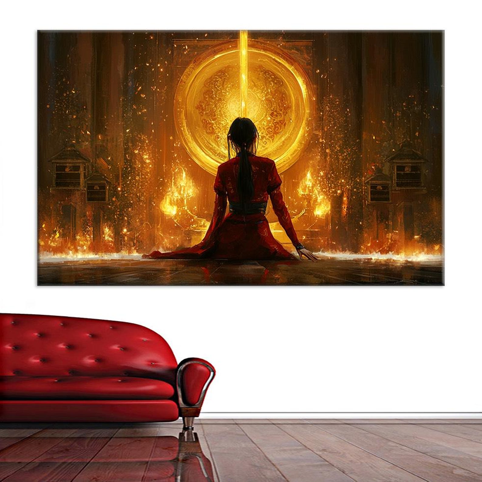 Japanese Woman, Fire Element, Temple, Power - Etsy