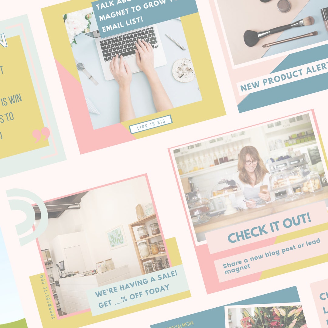 Boho Boss Instagram Post Templates | Boho Social Media | Social Media ...