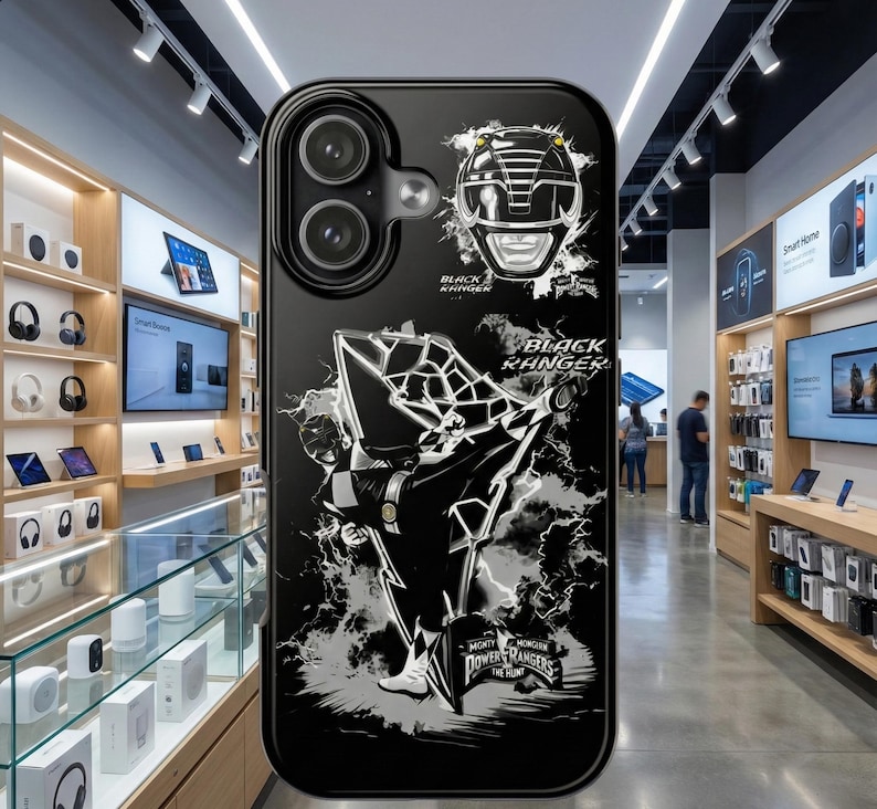 Mighty Morphin Black Power Rangers Tough Phone Case Cover for iPhone ...