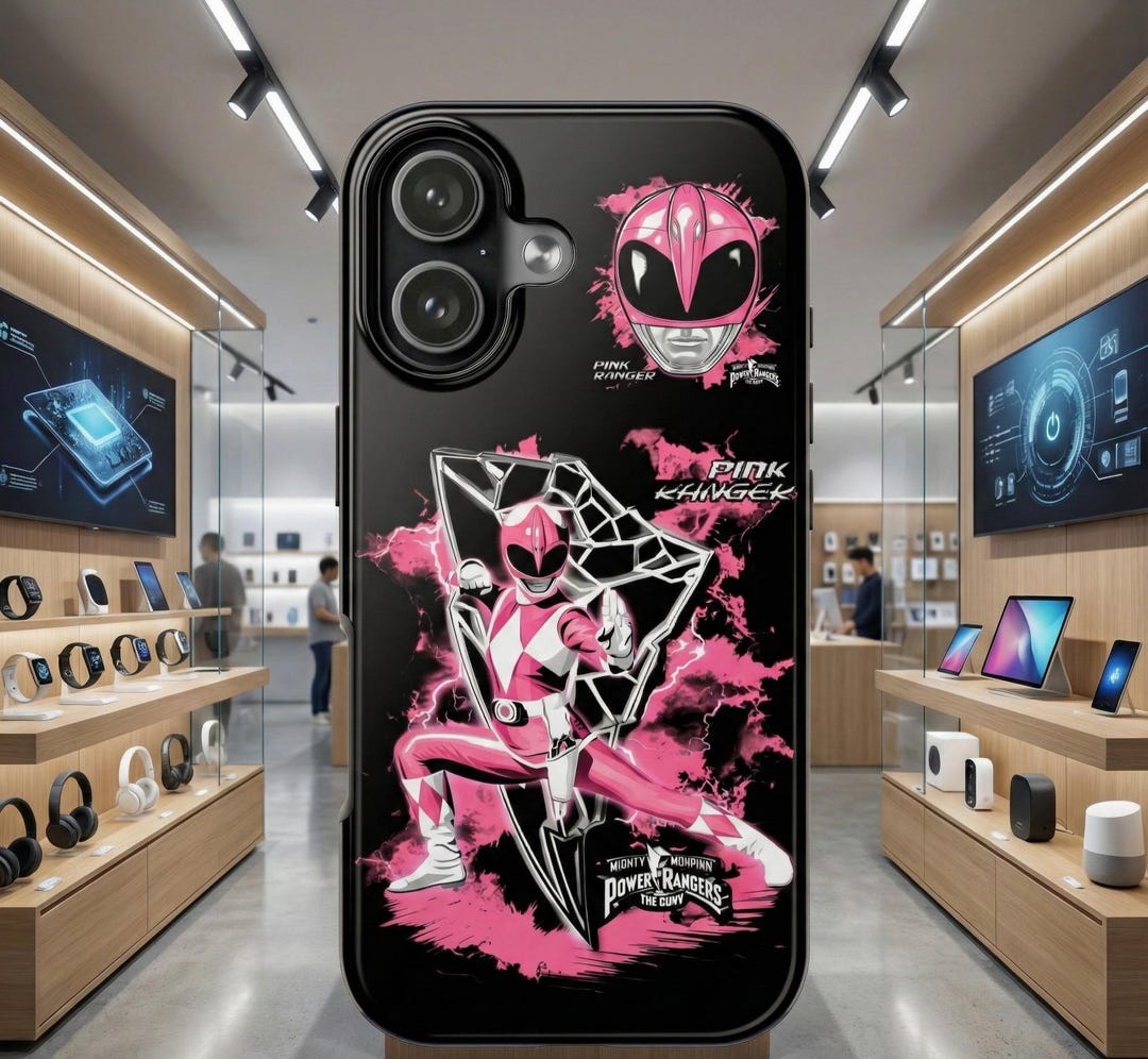 Mighty Morphin Pink Power Rangers Tough Phone Case Cover for iPhone and ...