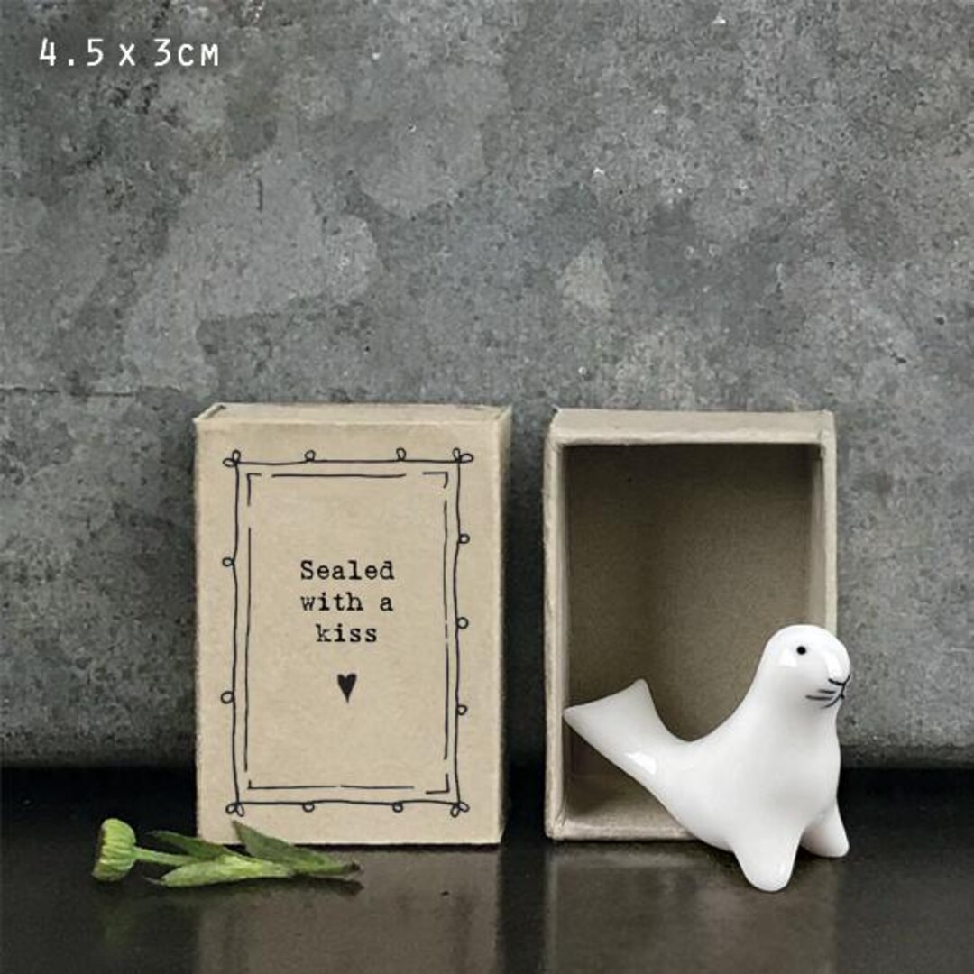 Porcelain Matchbox Message Seal – Sealed With a Kiss | Valentines Gift ...