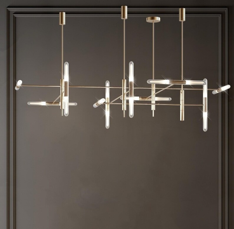 Handmade Modern Nordic LED Chandelier — Matte Black or Gold Stainless ...