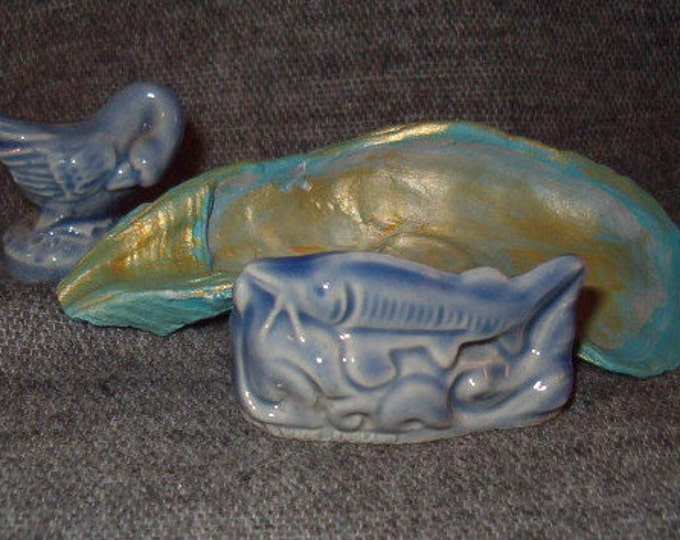 Emotional Sightings Two Wade Figurines Blue Goose, Blue Shark, Charming ...
