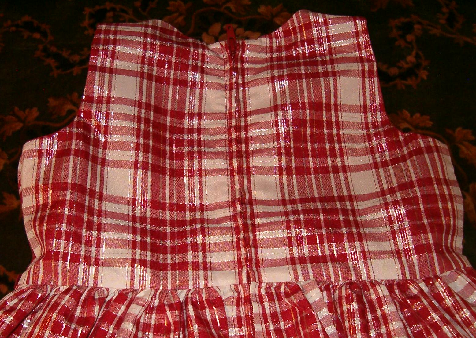Red Plaid Girls Dressy Dress, Sz 3T, Holiday Ready, Sleeveless, Velvet ...