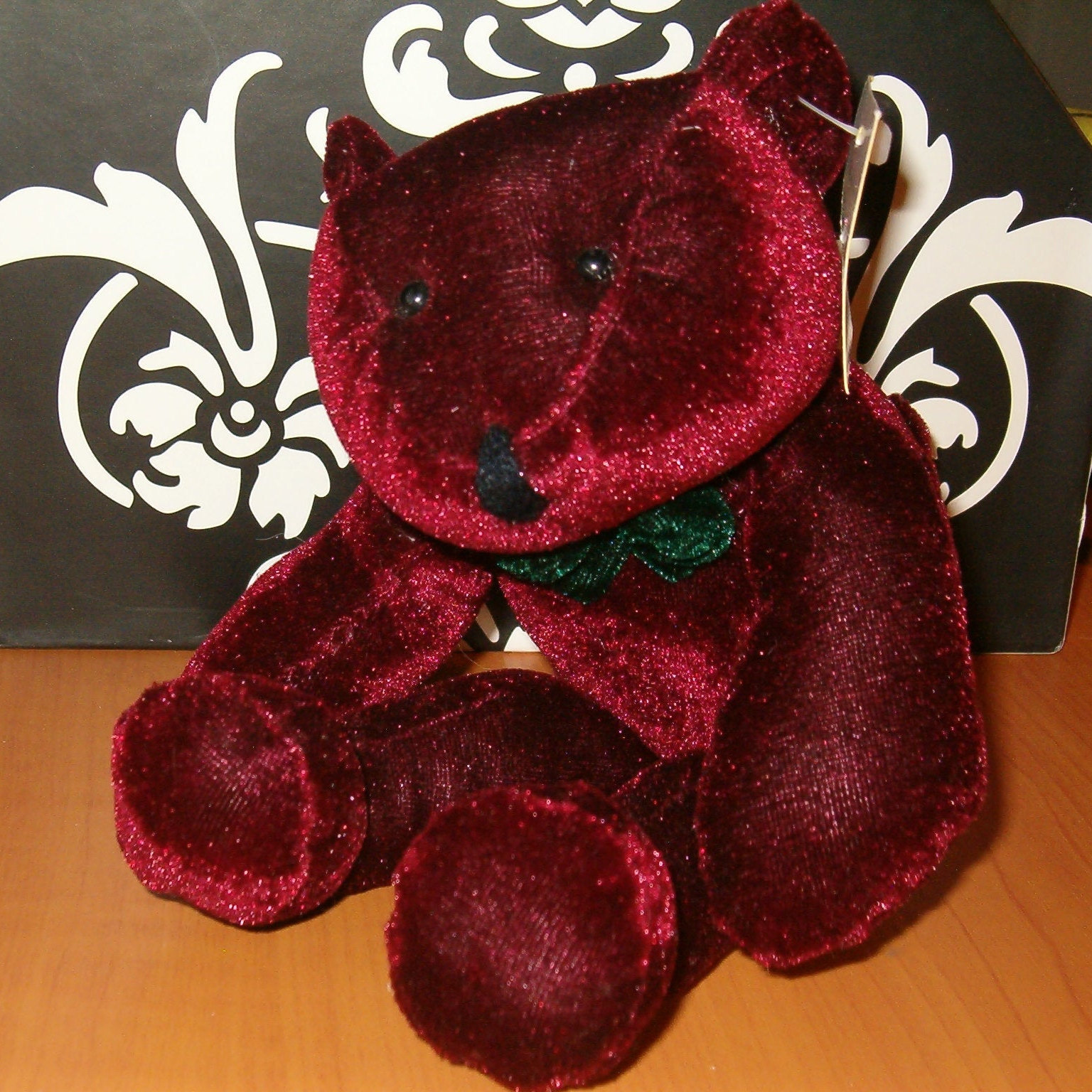 Red Velvet Bear 10 Plush Bear Tail Button Eyes - Etsy