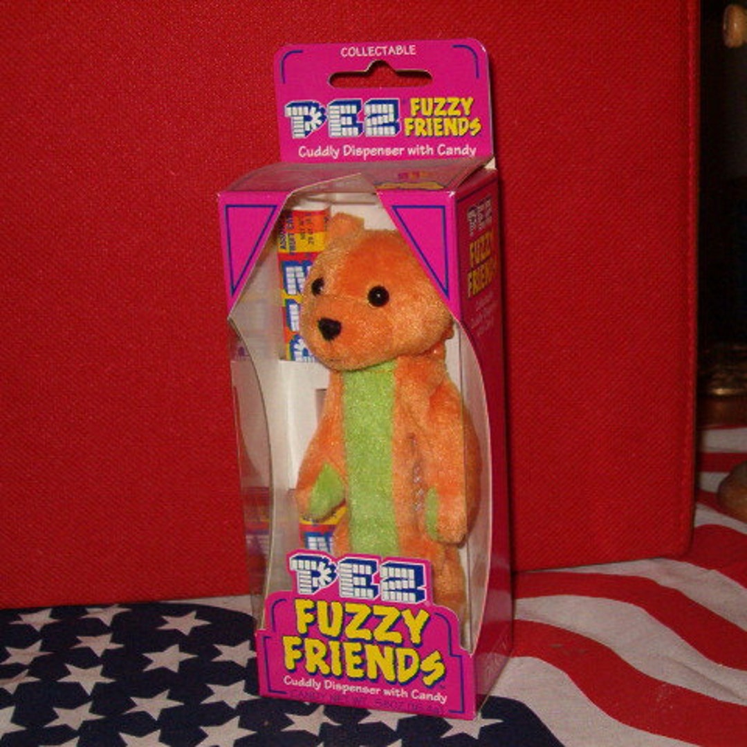 Pez Candy Container Dispenser, TJ Bear, Fuzzy Friends, Bear, Mint in ...