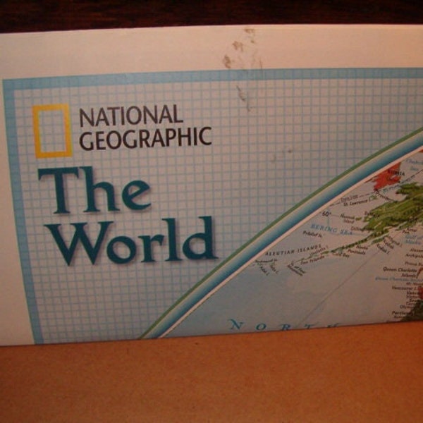 National Geographic World Map Frame - Etsy