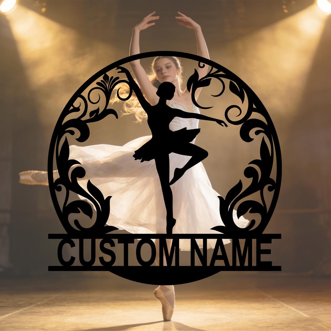 Custom Ballerina Dance Metal Wall Art LED Light,personalized Girl ...