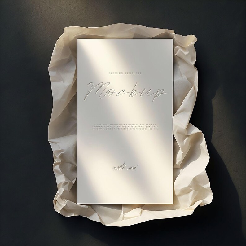 Luxury Paper Template Mockup | Beauty AI Branding Logo PSD Mockup ...