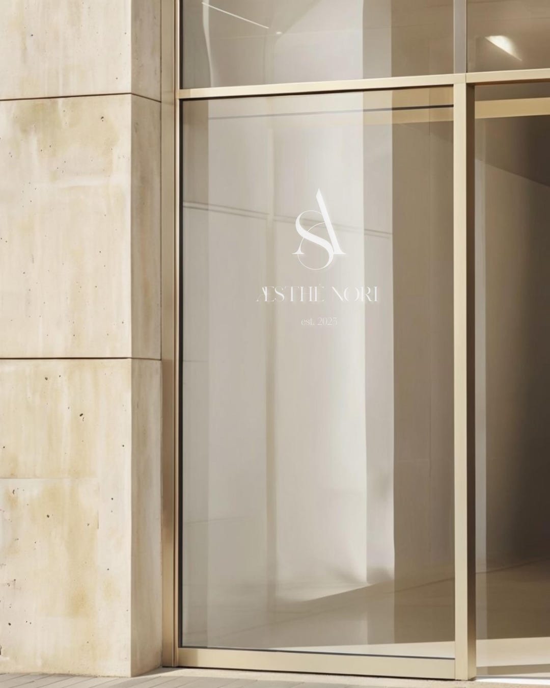 Glass Branding Mockup | PSD Smart Object | Logo Display | Luxury Sign ...