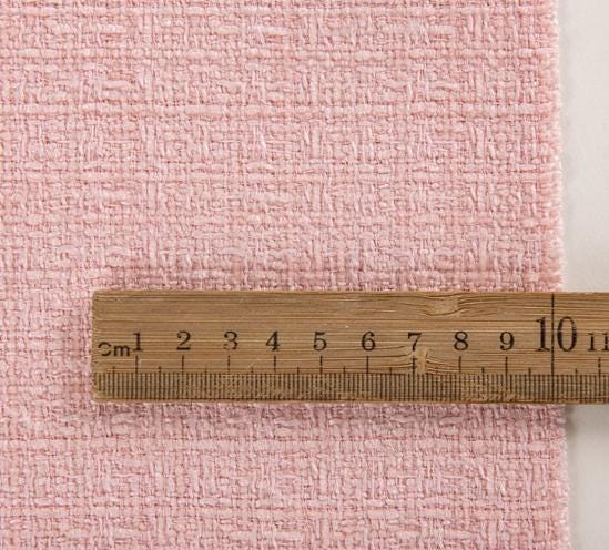 10% Wool Light Pink Color Tweed Fabric for Coats, Dresses, Bags, and ...