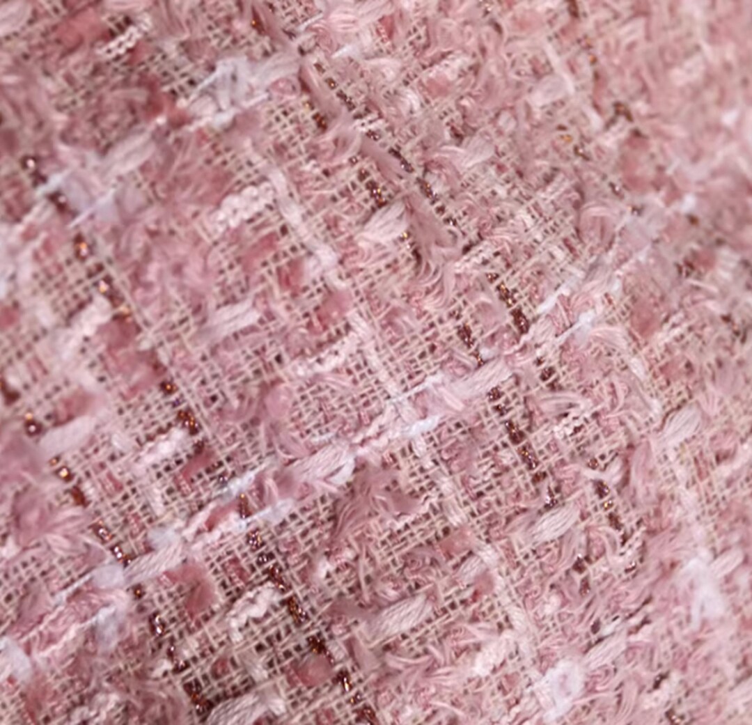 Pink Color Tweed Fabric: for Autumn and Spring Dress - Etsy