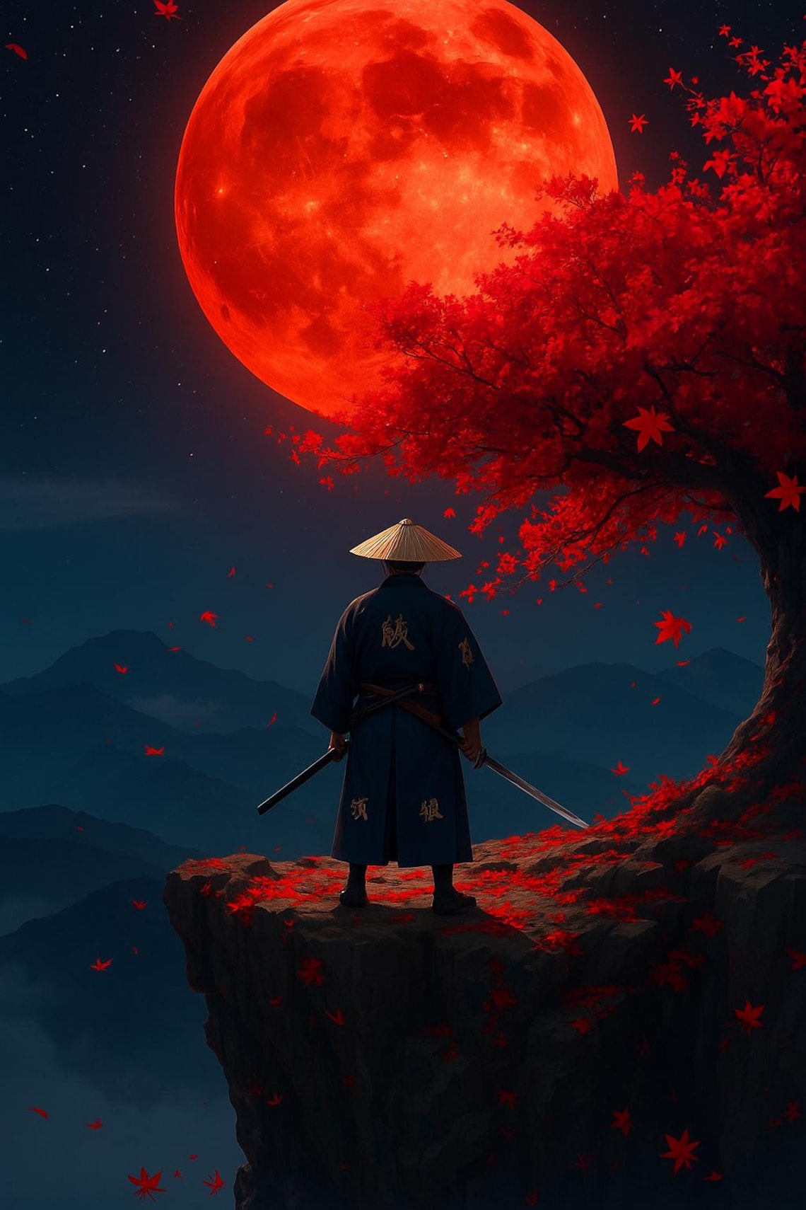 Blood Moon Samurai Wallpaper Pack – 5 Cinematic 4K Warrior Backgrounds ...