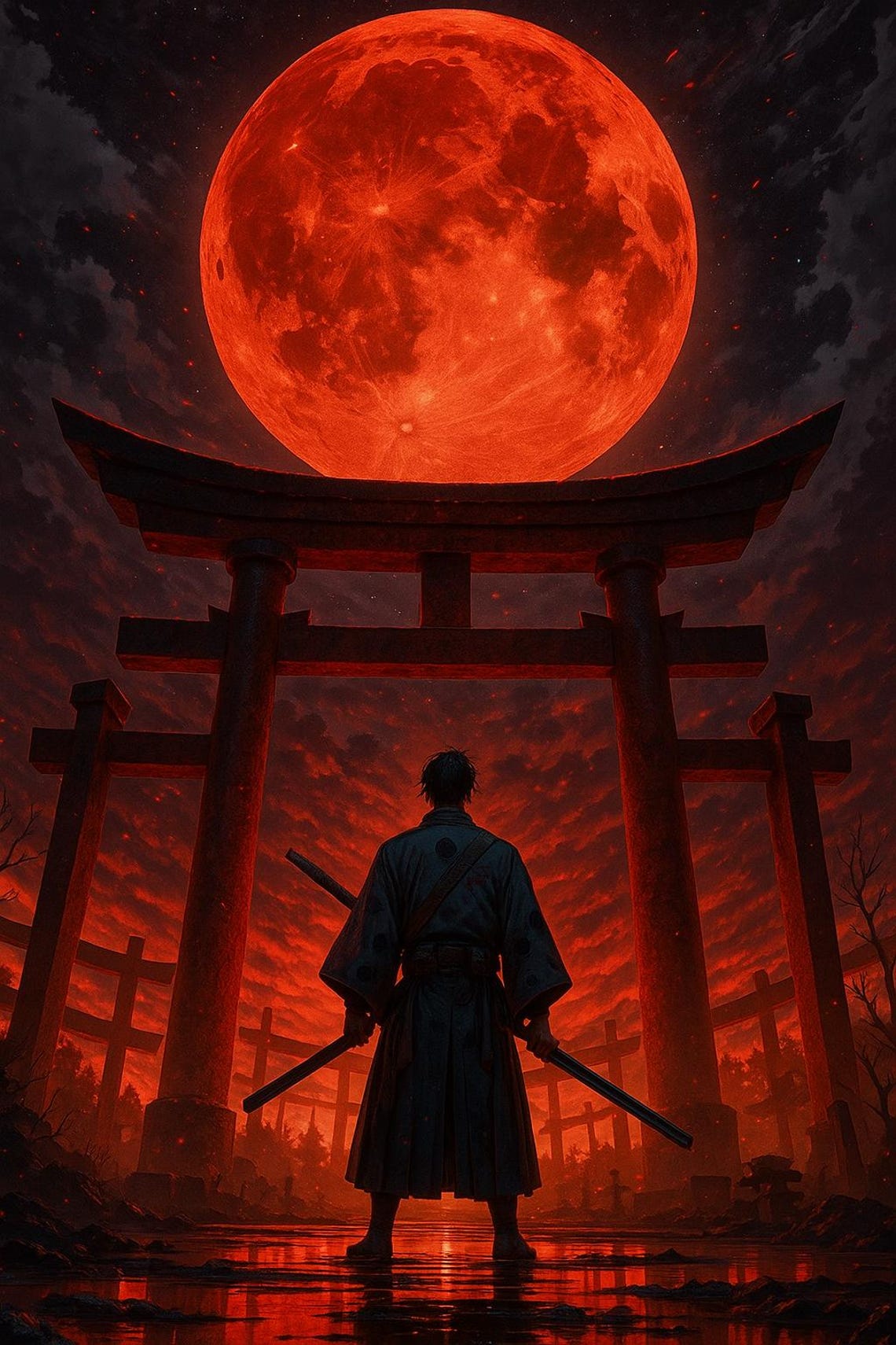 Blood Moon Samurai Wallpaper Pack – 5 Cinematic 4K Warrior Backgrounds ...