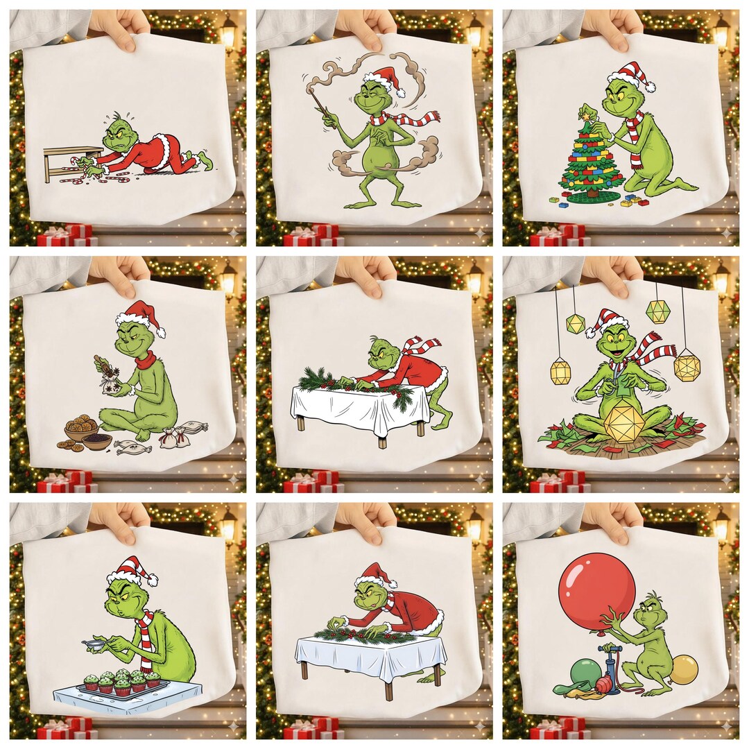 The Grinch PNG Files, Grinch Christmas Png Bundle,mega Bundle PNG ...