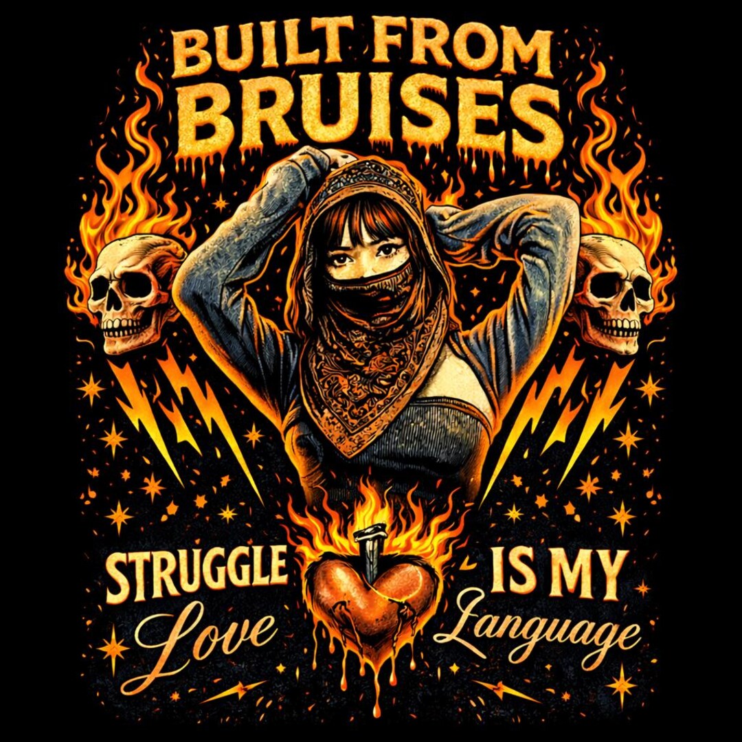 Built From Bruises Motivational Artwork |DTF Print | Dark Inspirational ...