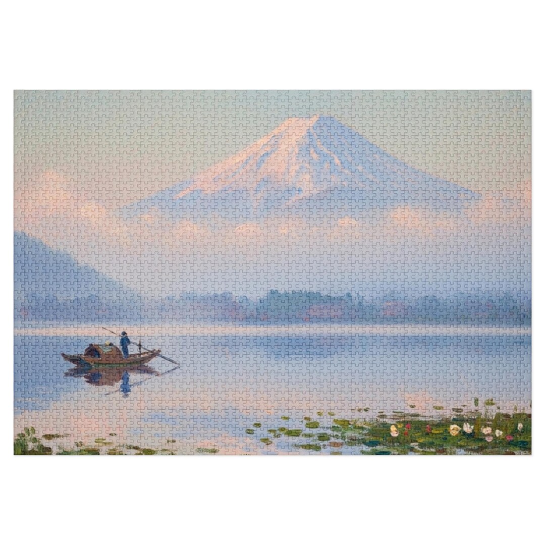 Mt. Fuji Jigsaw Puzzle | Japanese Landscape, Peaceful Boat Scene - 1000 ...