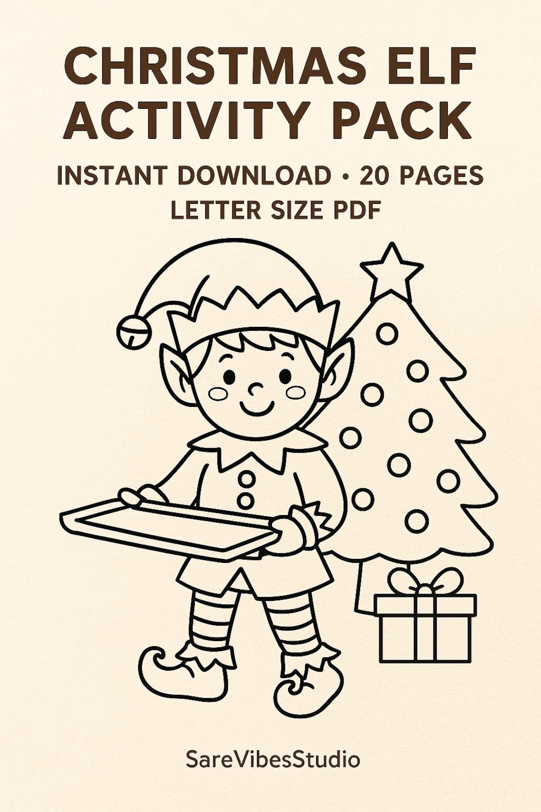 Christmas Activity Pack for Kids – 20 Pages | Preschool & Kindergarten ...