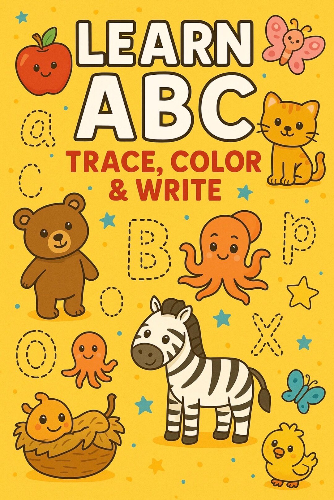 ABC Tracing Coloring Book | Preschool Handwriting Practice (PDF Pattern ...
